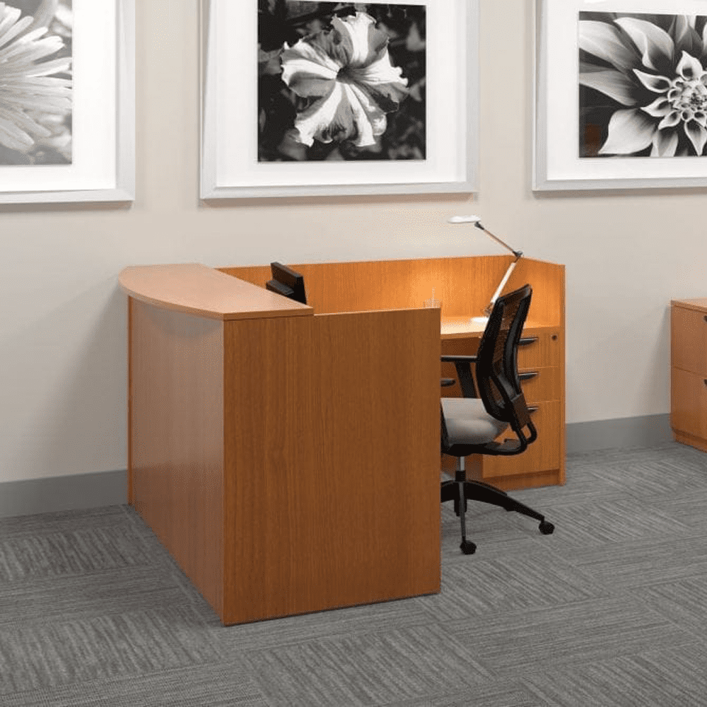 Sharp American Laminate Reception Station Available at Arnold's!