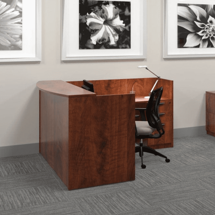 Sharp American Laminate Reception Station Available at Arnold's!