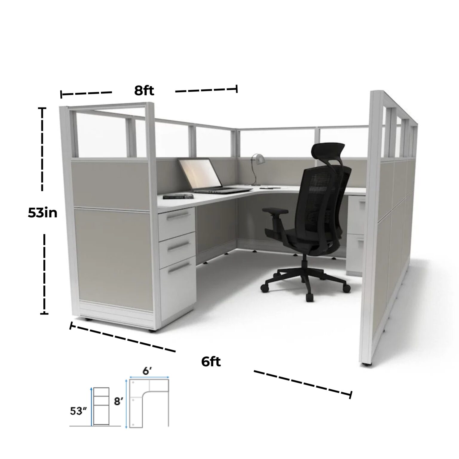 6'x8' 53-Inch High Sunline Select Cubicles for Sale | Shop Cubicles