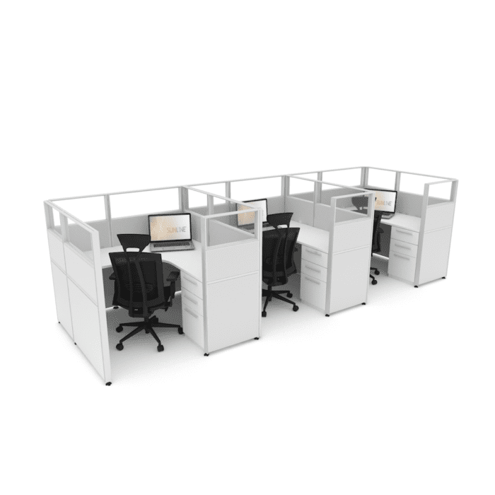 Sunline Sliding Cubicle: 5'X5' - 53" High Options