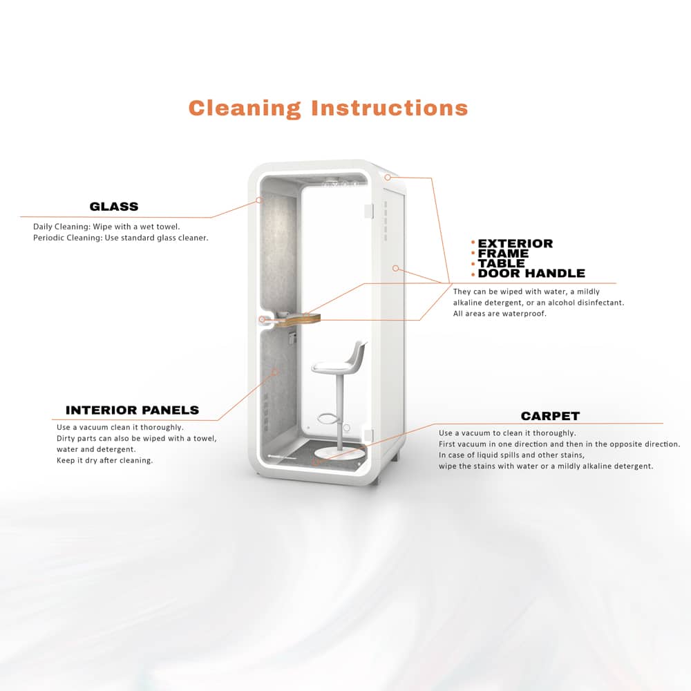 1-2 Person Privacy Booth (M) | Arnold's Office Furniture