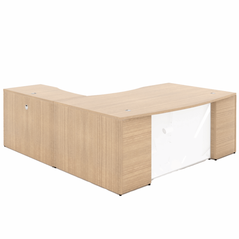 CDF L-Shaped Bow Front Desk | Arnold's Office Furniture
