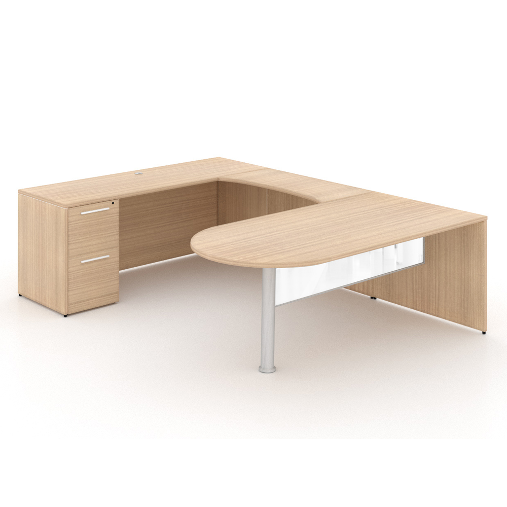 CDF U-Shaped Bullet End Desk | Arnold's Office Furniture